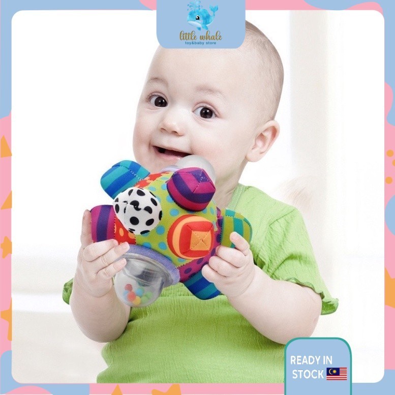 Baby Bumpy Ball Development Fun Rattle Ball Baby Cute Plush Ball Hand ...
