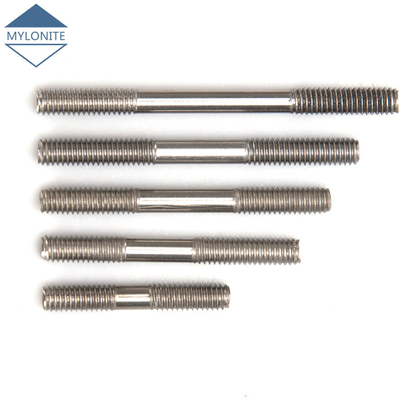 M6 M8 M10 Stainless Steel Double End Thread Rod Dual Head Screws Double ...