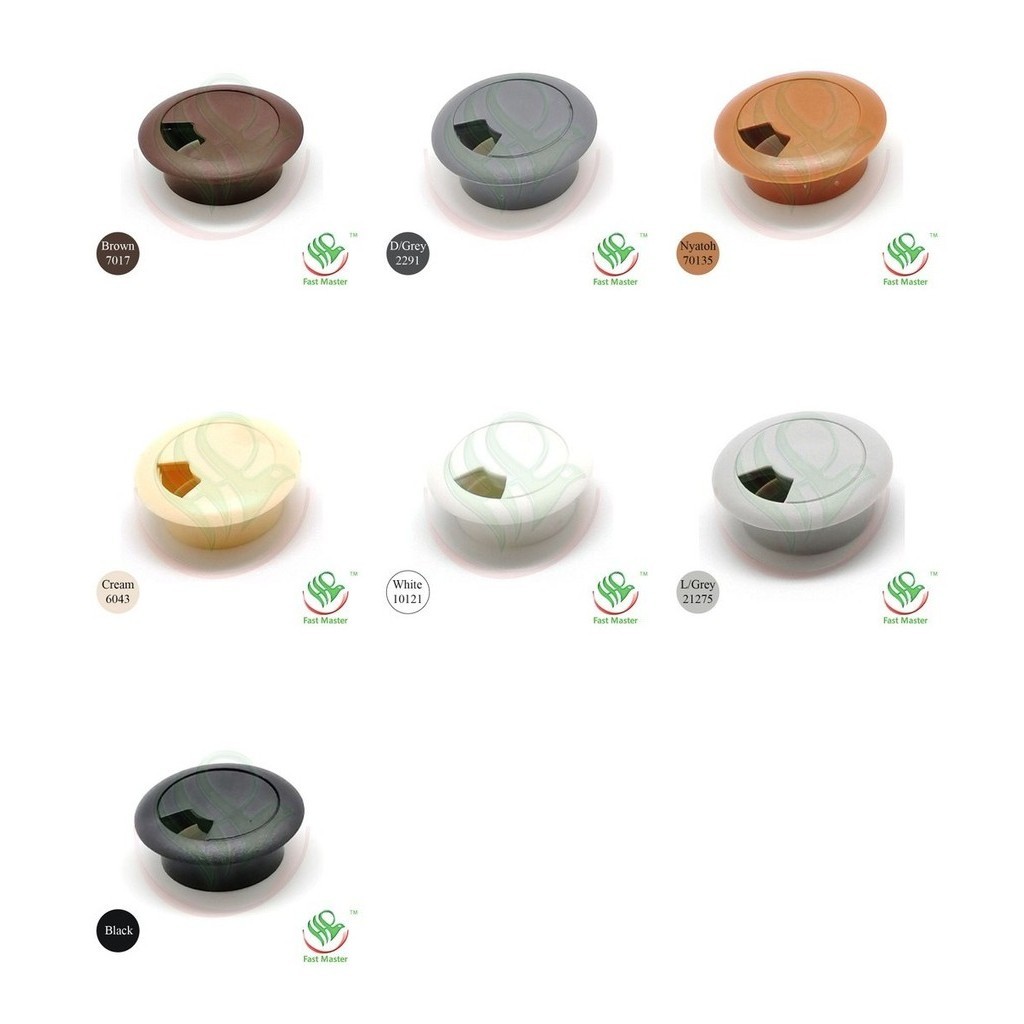 35mm Plastic Cover Wire Cable End Cap Computer Round Desk Grommet for ...