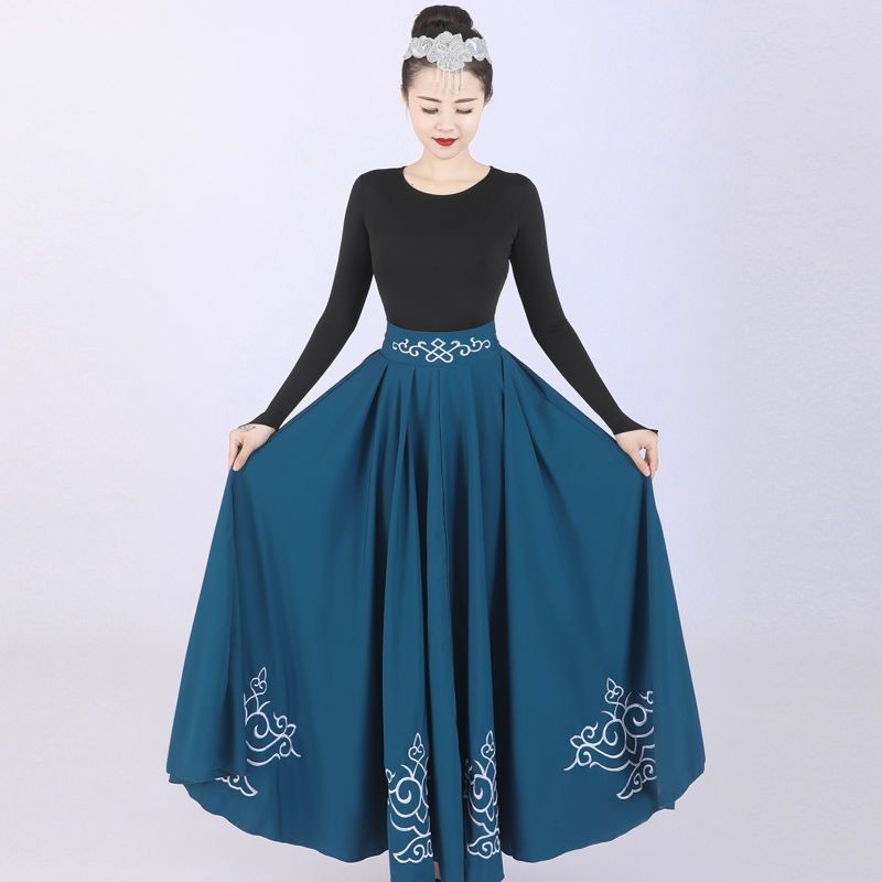 Tibetan Dance Performance Costume Female Square Dance Big Swing Skirt