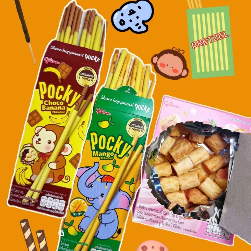 Thailand Imported Glico Pocky Pocky Mango Milk Flavor Chocolate Banana ...