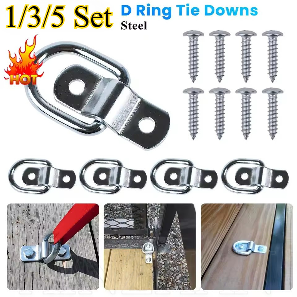 Stainless Steel D-type Car Pull Ring Hook - Truck Fixed Towing Ring ...