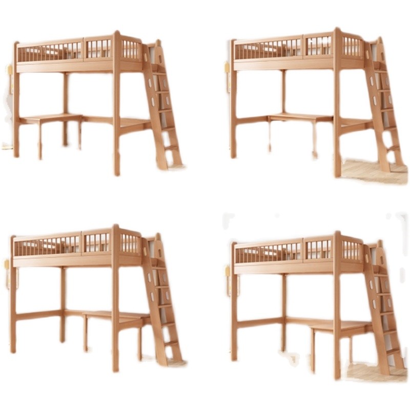 Beech wood shelf b Bed with Interlocking Bunk Design, Double Layer Bed ...