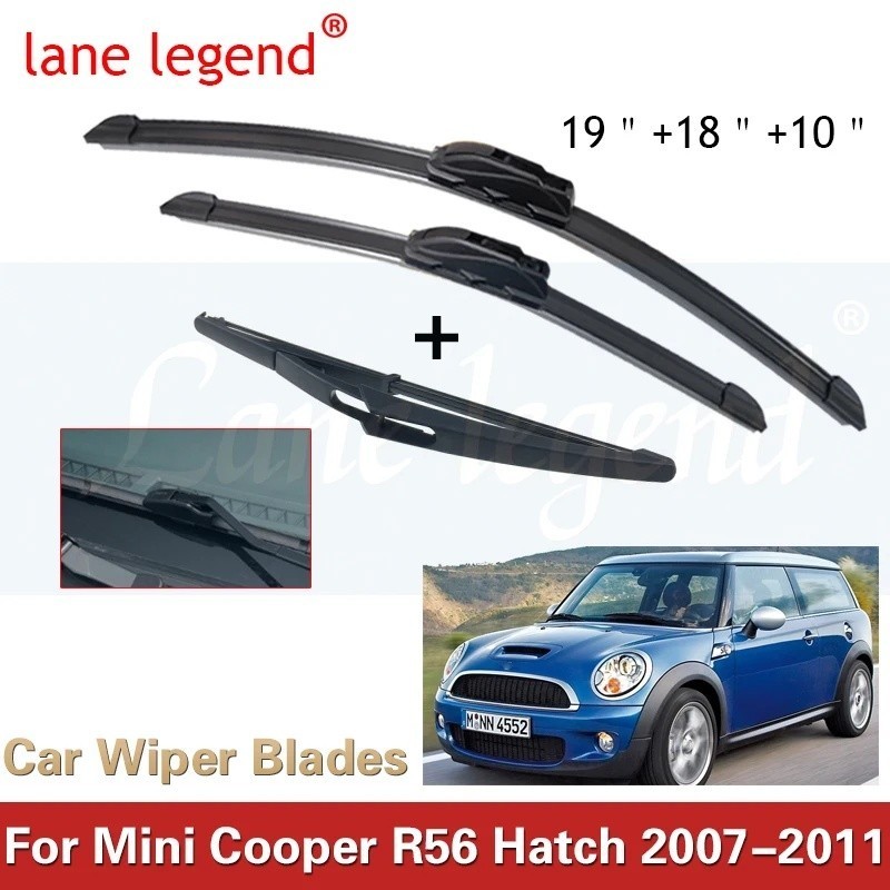 Car Wiper Front & Rear Wiper Blades Set For Mini Cooper R56 Hatch 2007 ...
