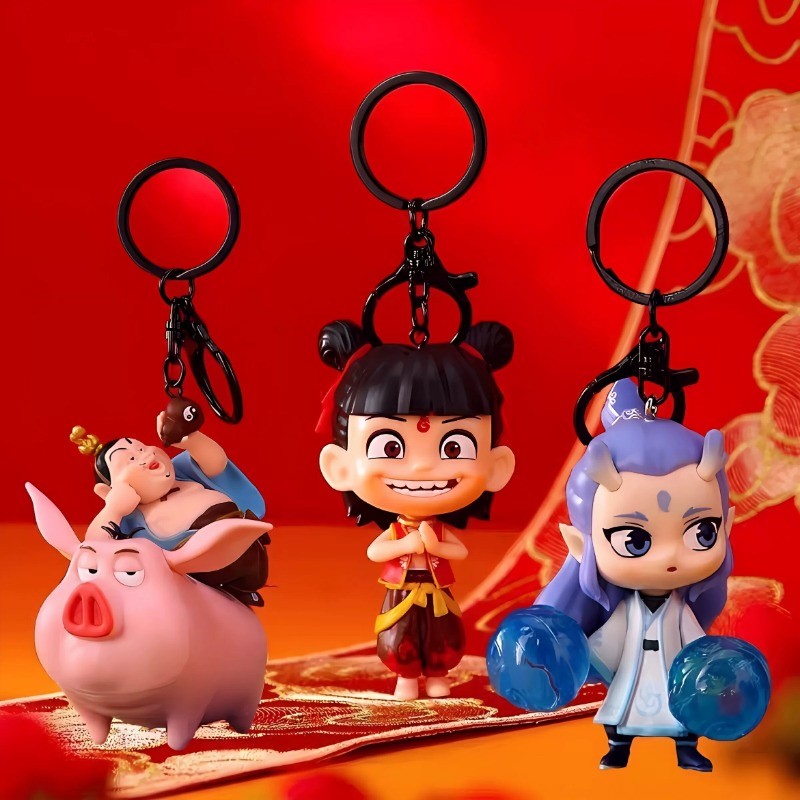 Nezha 2 Keychain Pendant Movie Anime Periphery Aobing Bag Pendant ...
