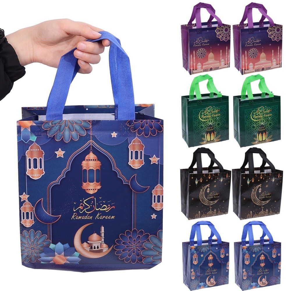 Hari Raya Nonwovens Gift Bag Moon Castle Bags Eid Handbag Eid Decor ...