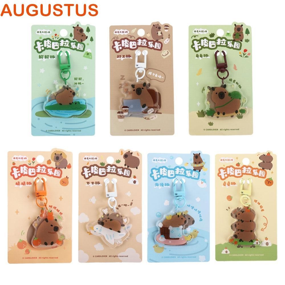 AUGUSTUS Capybara Keychain, Cute Creative Capibara Bag Hanging, Kawaii Funny Capybara Acrylic ...
