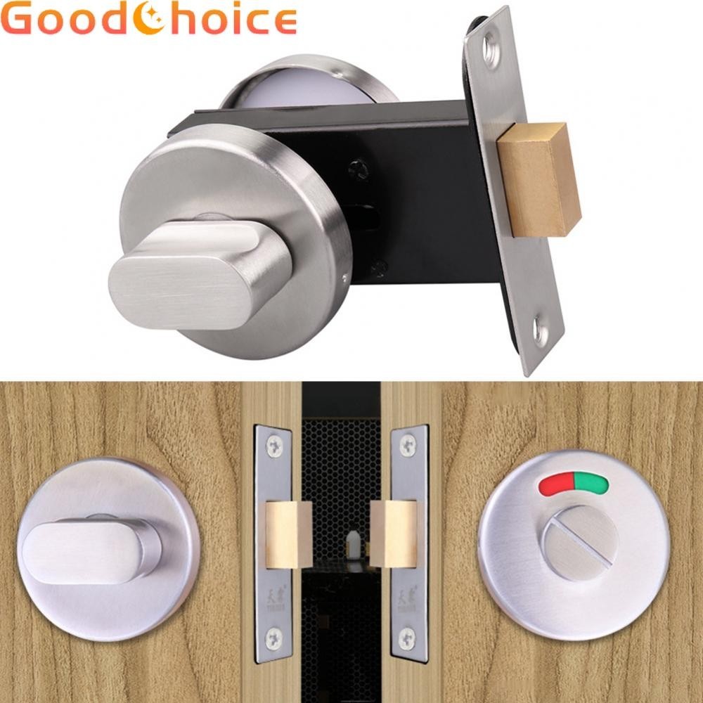 Sleek Satin Stainless Steel WC Toilet Door Lock with Privacy Indicator ...