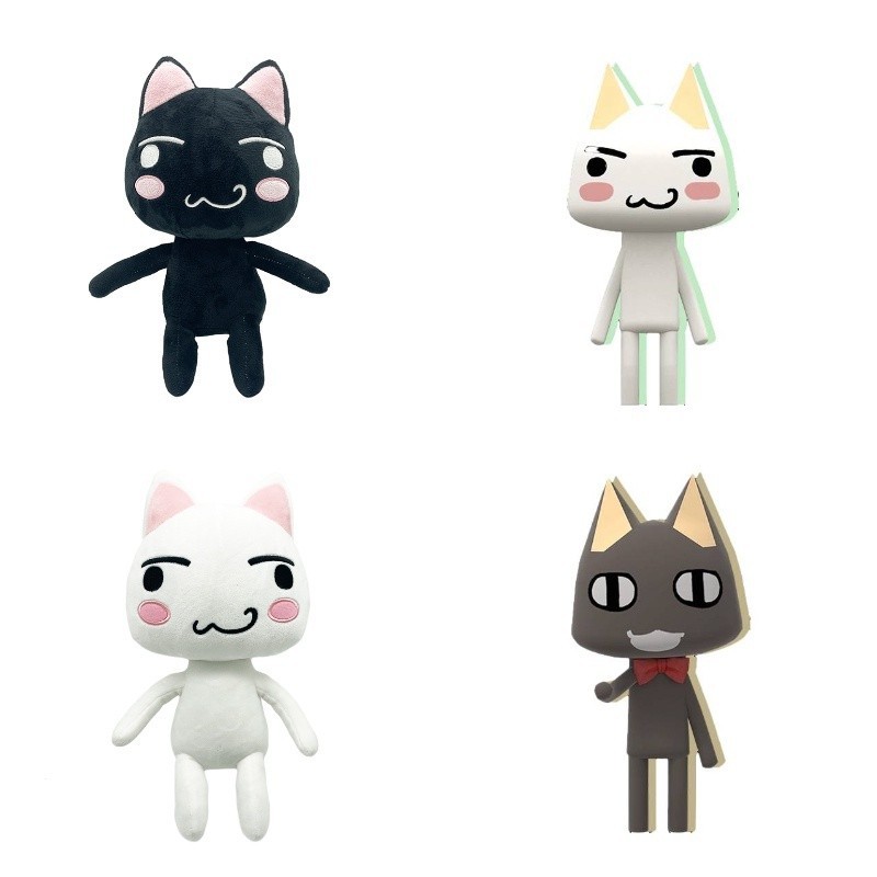 30cm Kawaii Toro Inoue black white Various facial expression Cat Plush ...