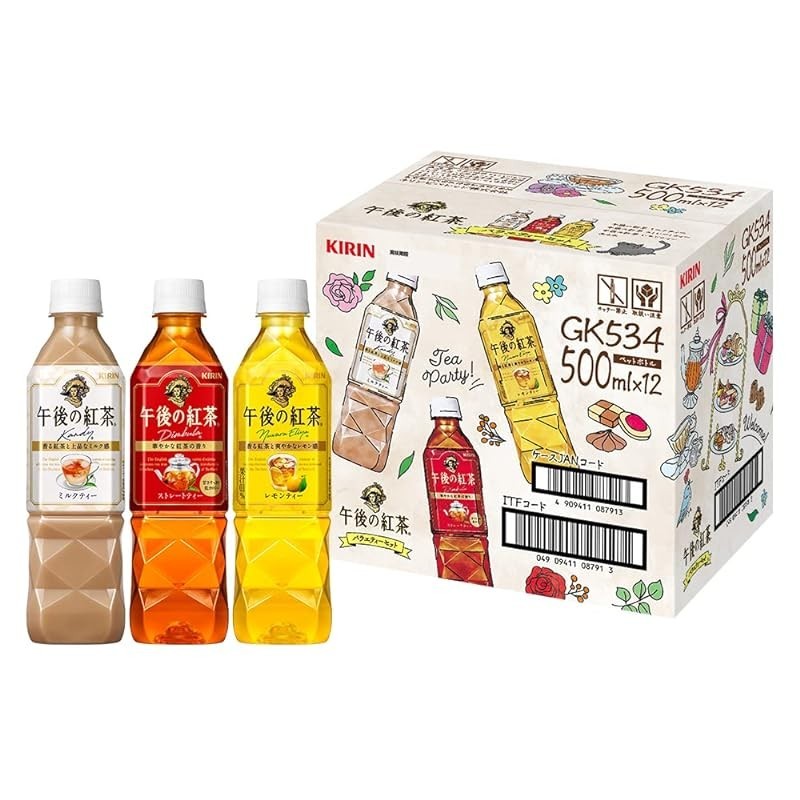 【Direct from Japan】Kirin Afternoon Tea 500ml PET Bottle Variety Set (12 ...
