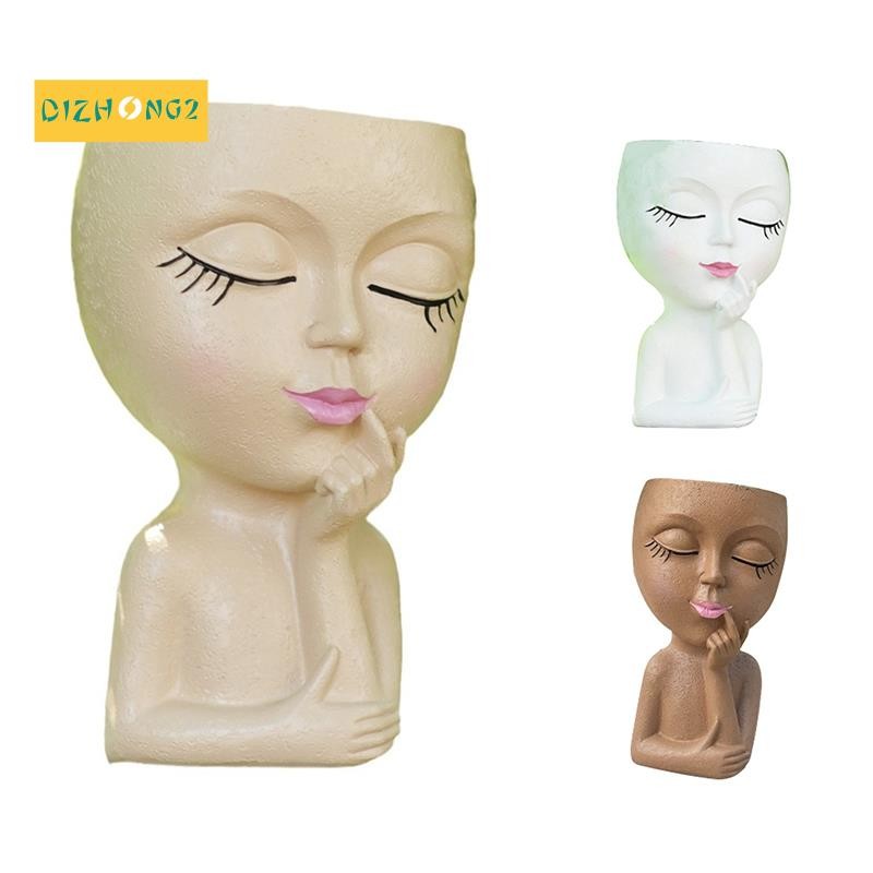 Cute Head Flower Pot/Face Flower Pot, for Indoor Plants, Girl Face ...