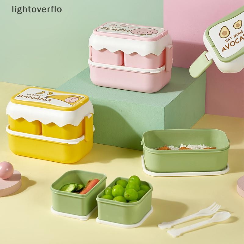 [lightoverfloW] Japanese Double-layer Cartoon Fruit Plastic Lunch Box ...