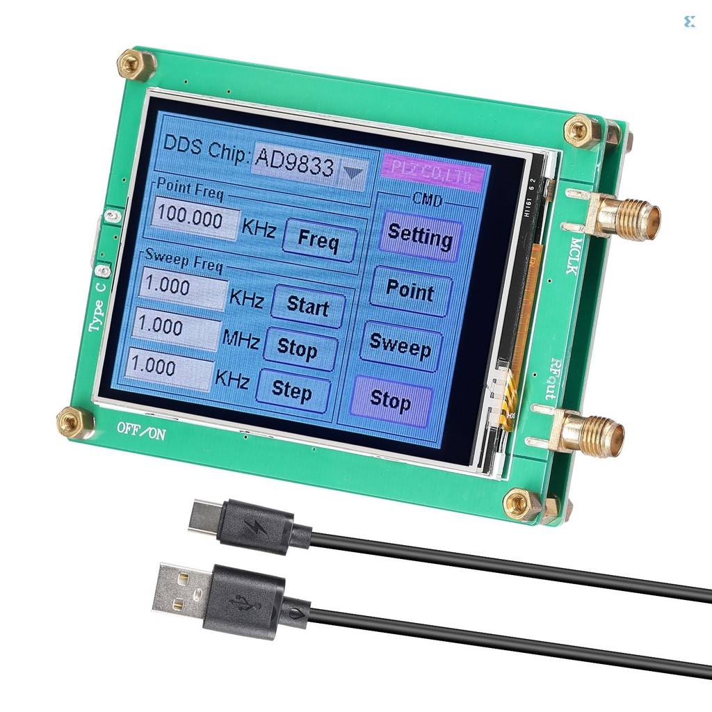 Touching Screen Dds Module Signal Generator 10bit Dac Sinewave Squarewave Triangularwave Signal