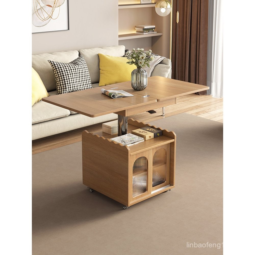 Lifting Coffee Table Folding Dining Table Dual-Use Tea Table Movable ...