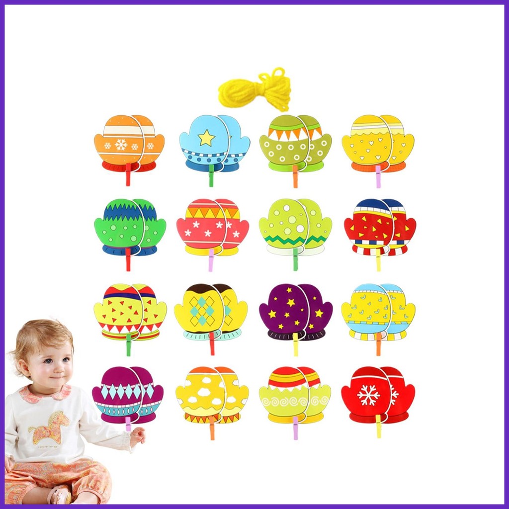 Kids Shape Sorter Toy Mitten Shape Matching Game for Kids Children ...