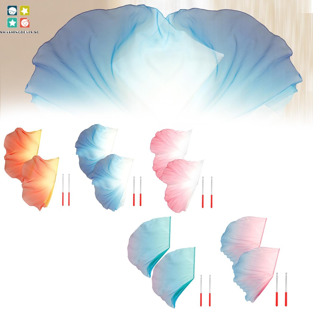 2Pcs Dance Worship Flag with Telescopic Pole Soft Praise Dance Flag ...