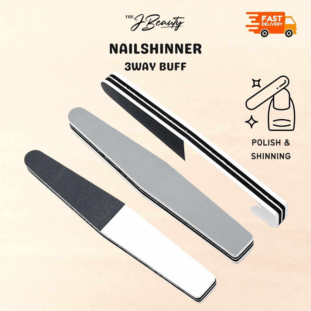 1PC 3way Nail Buffer Polishing File Buffing Shiner Shinning Buffer Nail ...