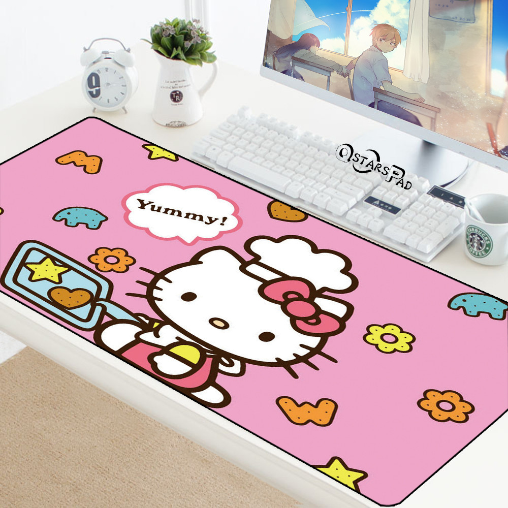 Kawaii Hello Kitty Mouse Pad Cartoon Gamer Laptops Computer Accessories ...