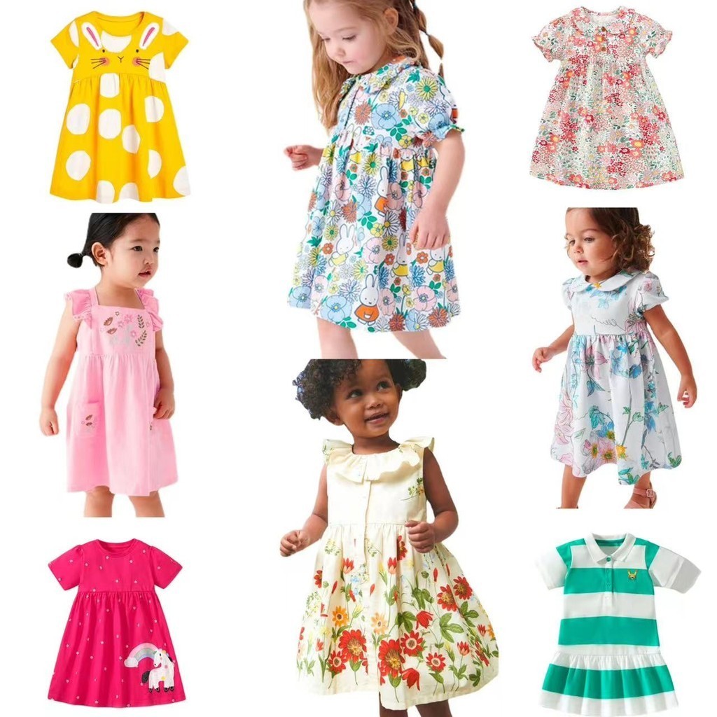 Children Children's Clothing Girls Dress Pure Cotton Embroidered Half ...