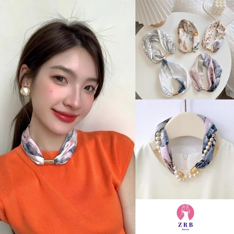 [Ready Stock] Hot Sale Magnetic Buckle Silk Scarf Korean Version Small ...