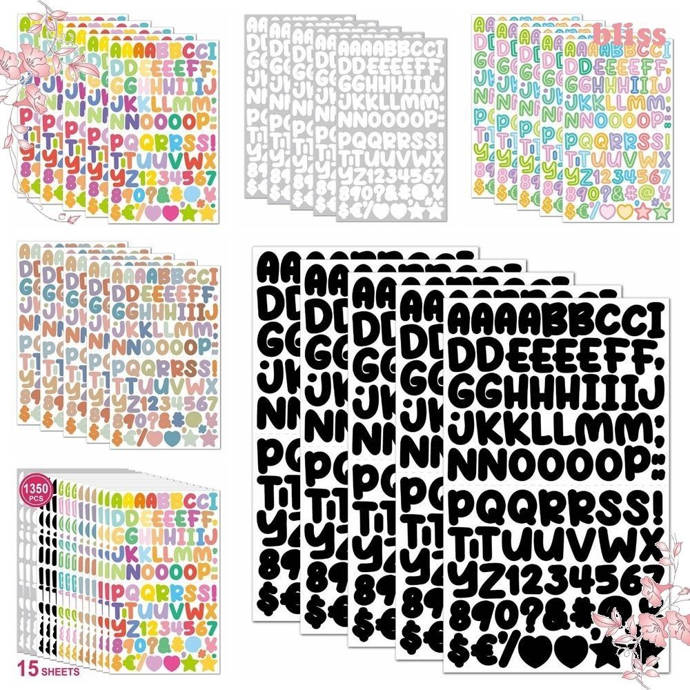 BLISS Cartoon Initial Alphabet Paster, Cartoon 0.5 inch Cartoon Letter ...