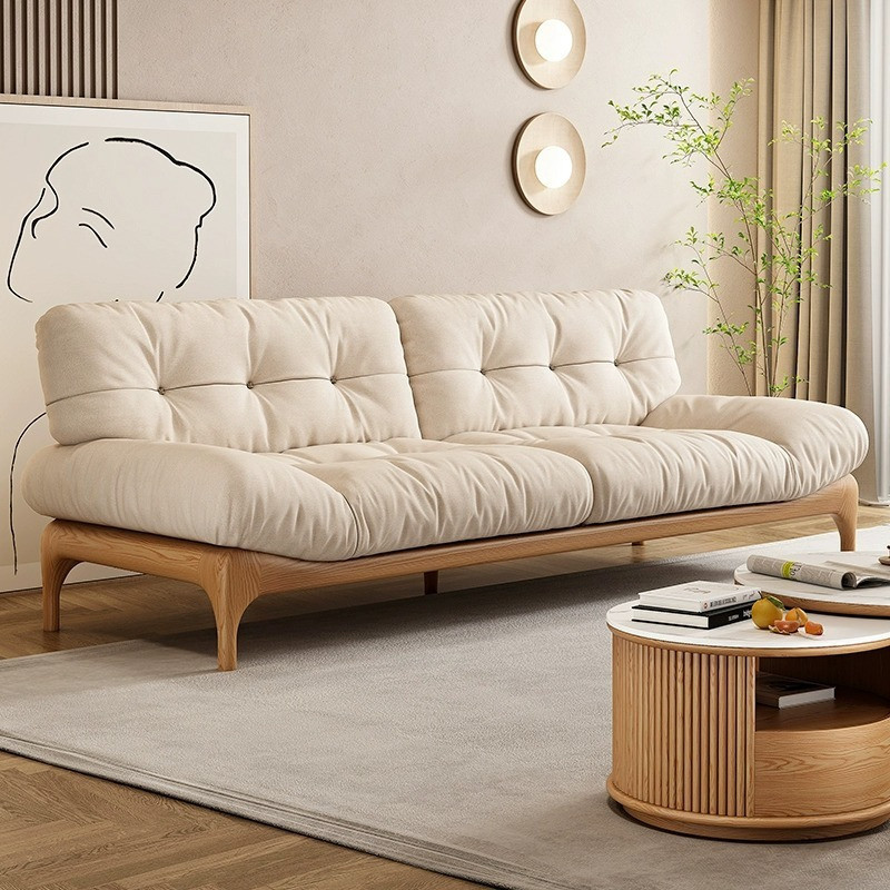 Japanese-style Nordic down solid sofa, cloud fabric sofa, living room ...