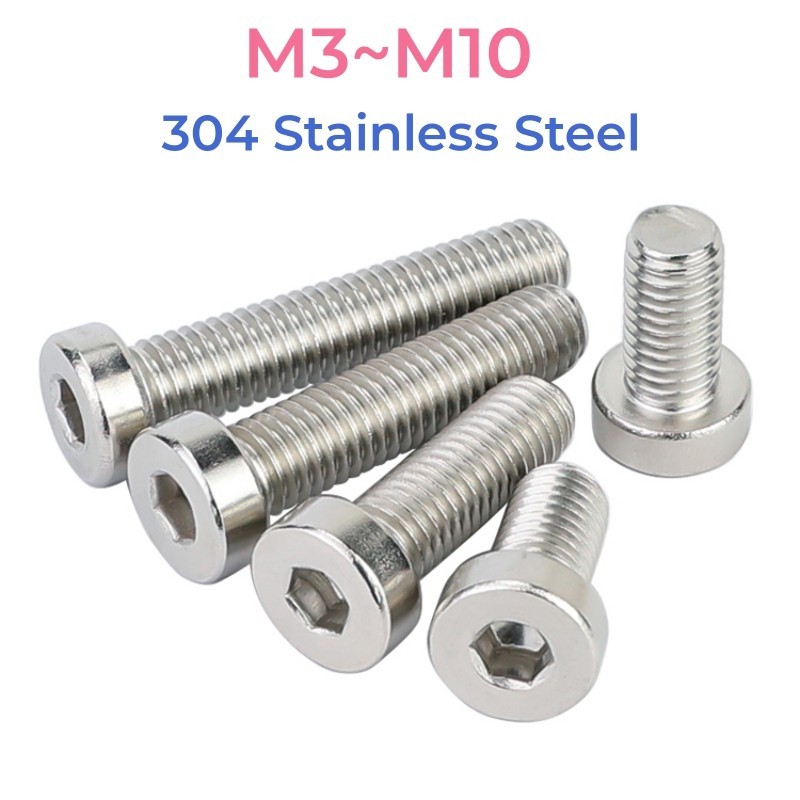 304 Stainless Steel Thin Low Short Profile Head Hex Hexagon Socket Head ...