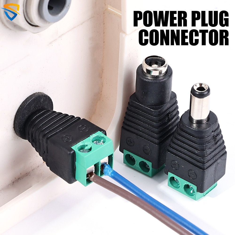 10Pcs 12V DC Power Connector Plug Jack Male/ Female Socket Barrels ...