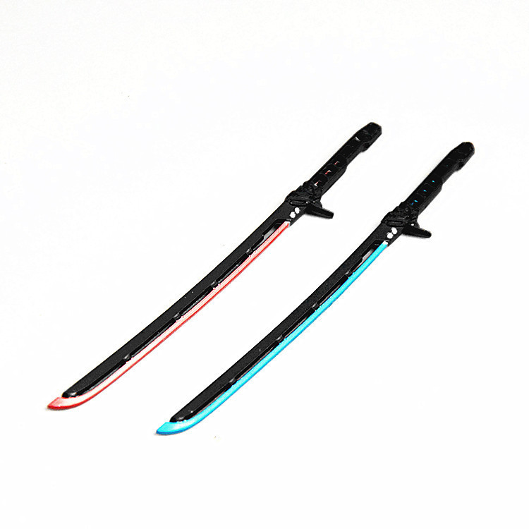 1/12 Miniature Cold Weapon Small Mini Thermal Samurai Knife Red Blue ...