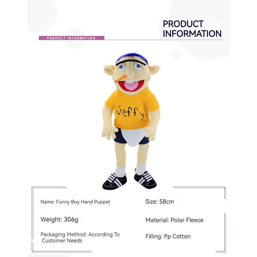 Jeffy Hand Puppet Ready Stock Funny Boy Muppet jeffy Finger Puppet Doll ...