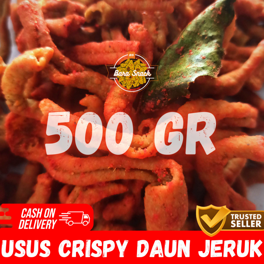 [ 500gr ] Premium Orange Leaf Spicy Intestine Chips / Crispy Chicken ...