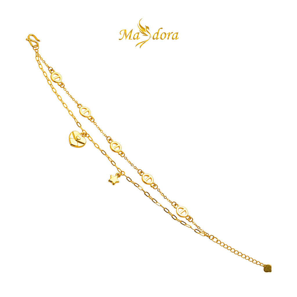MASDORA 999 Gold Bracelet Rantai Tangan Emas - Love Letter Edition ...