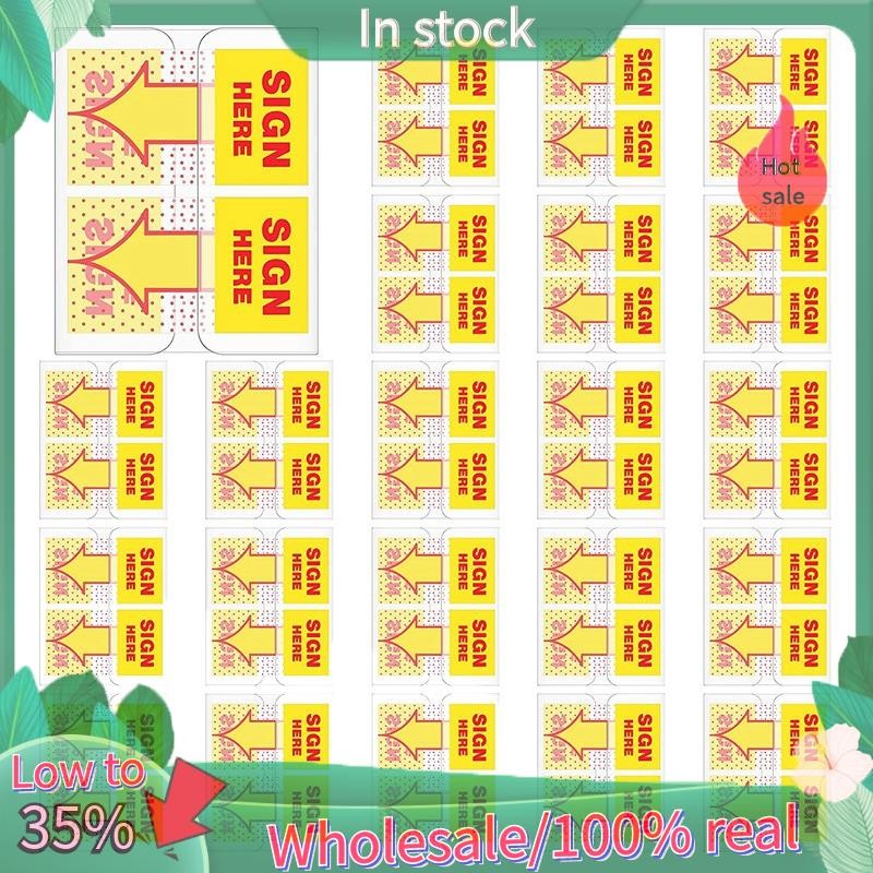 300 Piece Sign Here Tabs Sign Here Stickers with Dispenser Arrows Flag ...