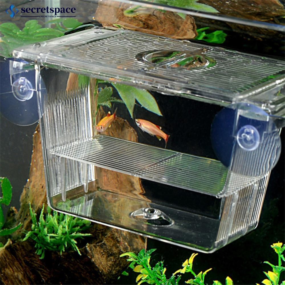 SECRETSPACE Double-Deck Clear Fish Breeding Isolation Box Aquarium ...