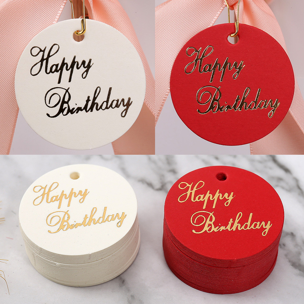 Gift Card Tags featuring Gold-Foiled Birthday Hang Tags and Thank You ...