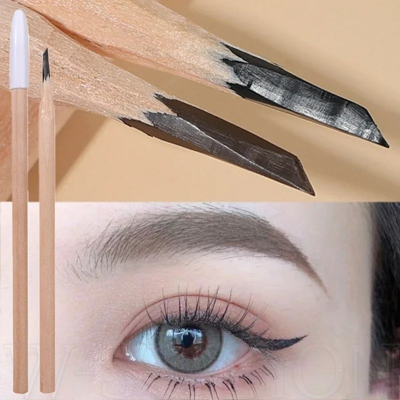 Wood Microblading Eyebrow Pen - Natural Black Brown Eyebrow Tattoo ...