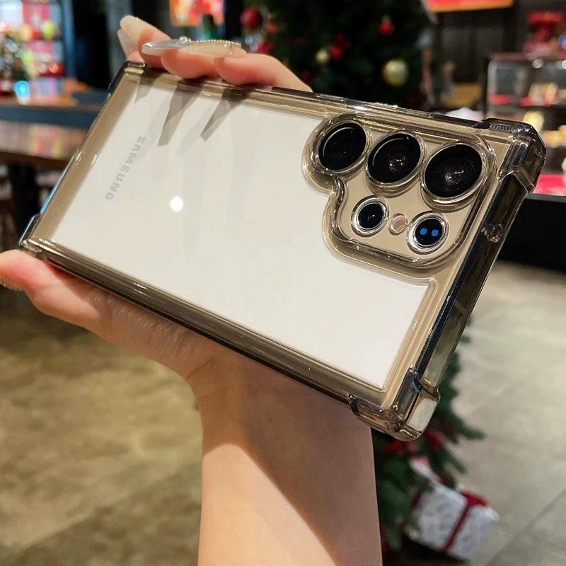 Luxury Transparent Case For Samsung Galaxy S24 FE S25 S23 S22 Ultra ...