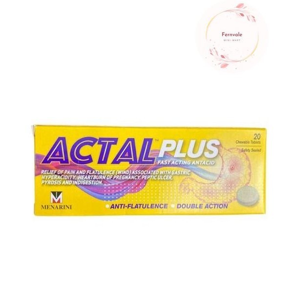 Actal Plus Fast Acting Antacid 20 Tablets | Shopee Singapore