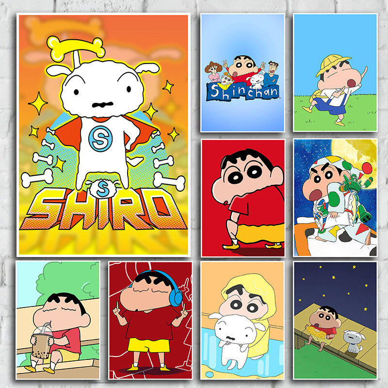 Retro Crayon Shin chan Japanese anime collection used for home bars and ...