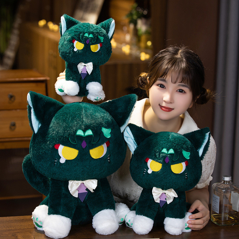 42cm Genshin Impact Xiao Cat Plush Dolls Gift For Girls Kids Home Decor ...