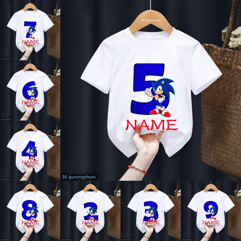 Funny Sonic Number 1-9th Custom Name Sonic The Hedgehog T Shirt Cartoon ...