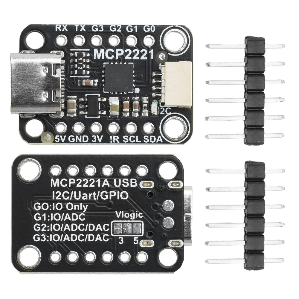 Mcp2221A Usb To Gpio Adc/I2C Adapter Module Type-C | Shopee Singapore