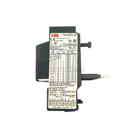 ABB TA Thermal Overload Relay TA25DU-4.0M Set current2.8-4A | Shopee ...