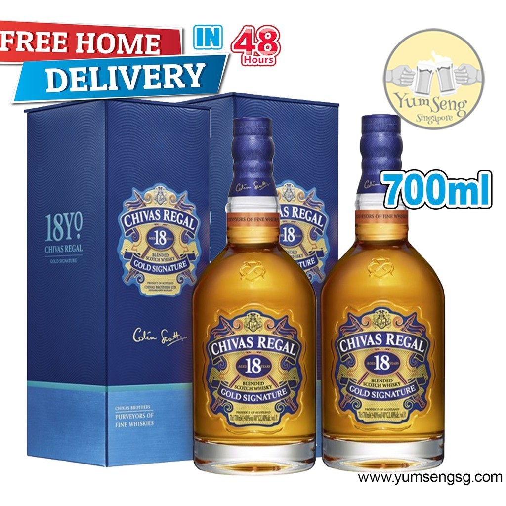 Chivas Regal 18 Years 700ml (with Gift box) ( Bundle of 2 ) | Shopee Singapore