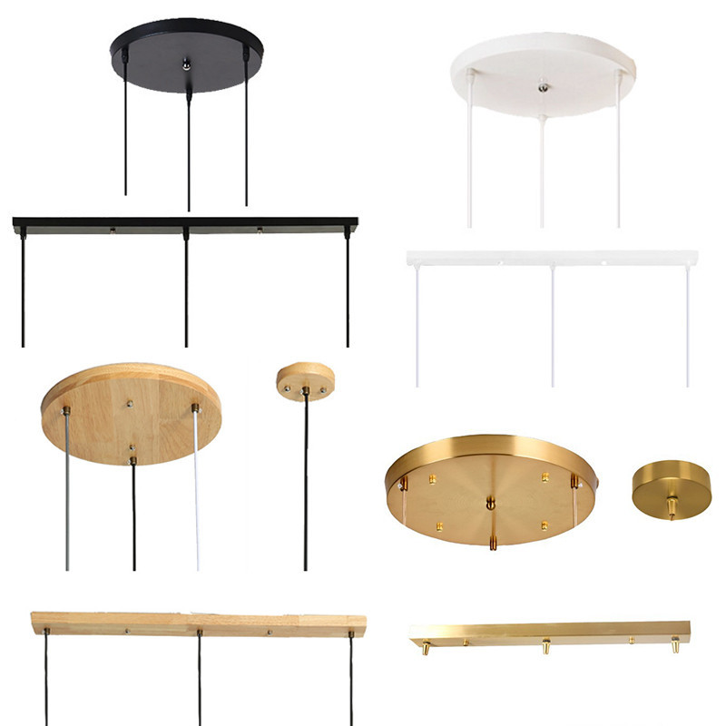 Single Head Three-End Ceiling Lamp Base round Rectangular Ceiling Panel ...