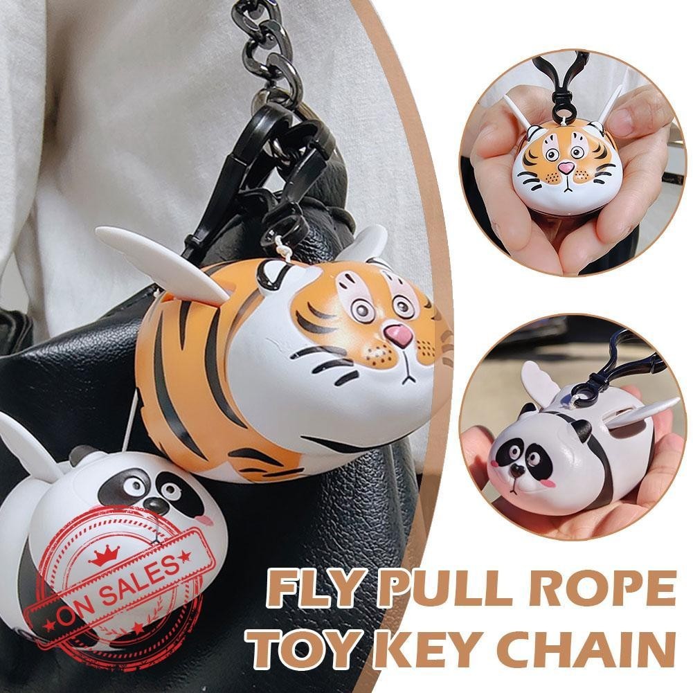 Car Pendant Little Flying Tiger With Wings Flying Panda Cartoon Fat ...
