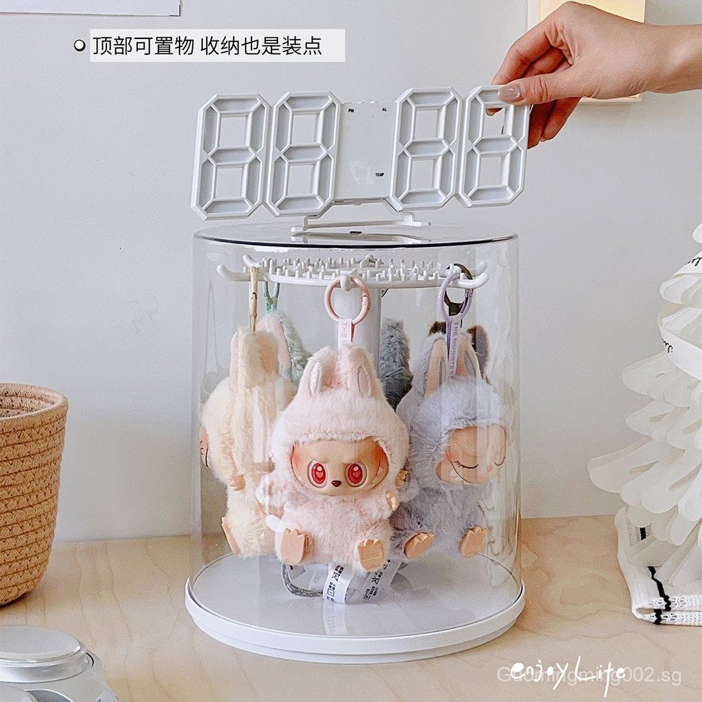 labubu Rotating Display Case Transparent Bubble Mart labubu Blind Box ...