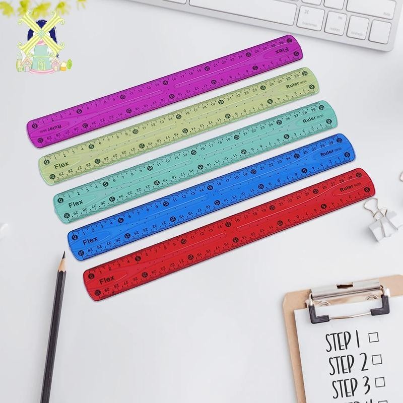 12 Inch Flexible Ruler Soft Ruler Foldable Bendable Ruler With Rounded ...