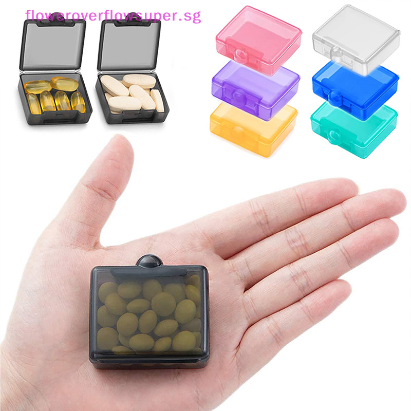 FSSG 3pcs Mini Square Transparent Plastic Small Boxes Pill Jewelry ...
