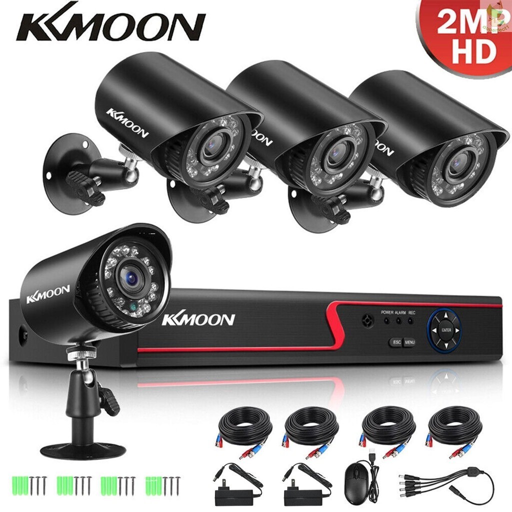 KKmoon DVR Video Recorder & 4 Security Cameras Set Security Recording ...
